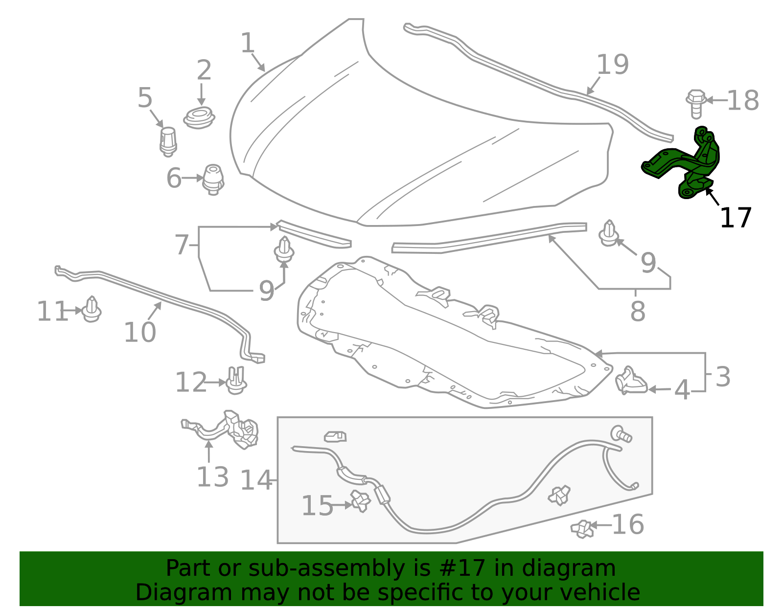 60170-T7W-A01ZZ - Hinge 2016-2022 Honda HR-V | Honda Parts Online
