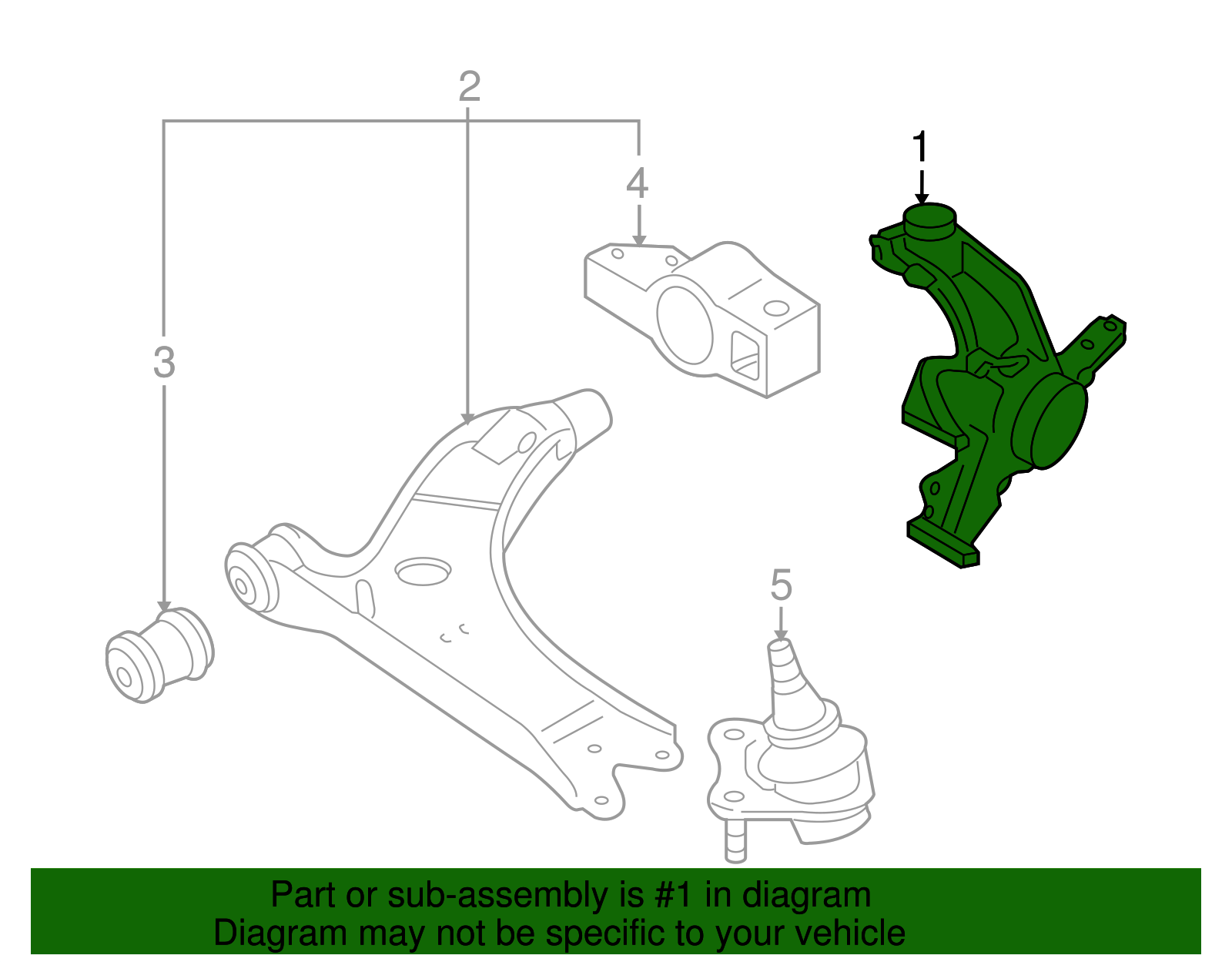 1K0-407-255-AC - Knuckle 2015-2016 Volkswagen Eos | Wolfsburg Parts Direct