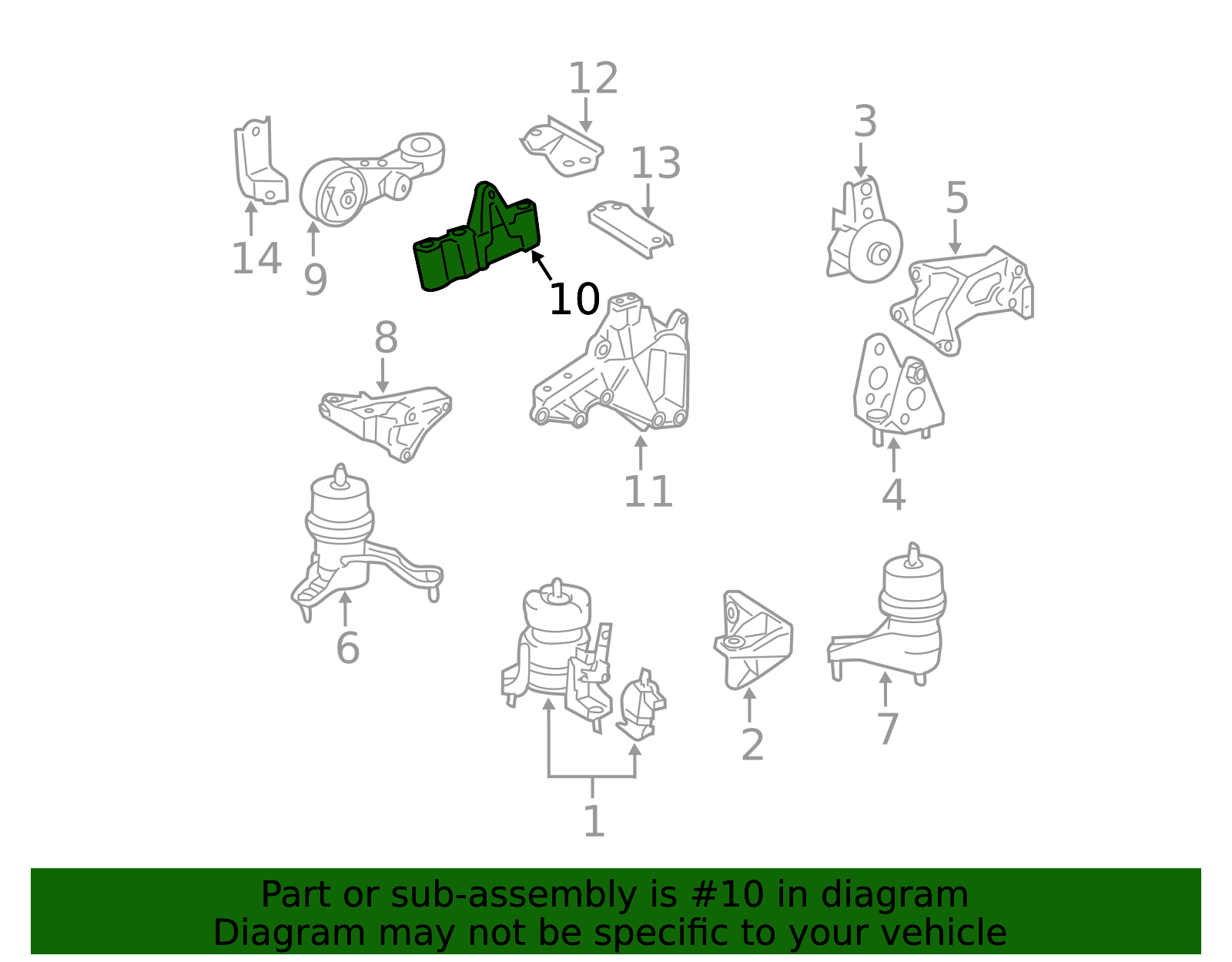 2007-2010 Toyota Sienna Bracket 12313-0P050 | MotorMotor