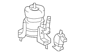 2007-2010 Toyota Sienna Engine Mount (Front) 12360-0P050 | Toyota Parts ...