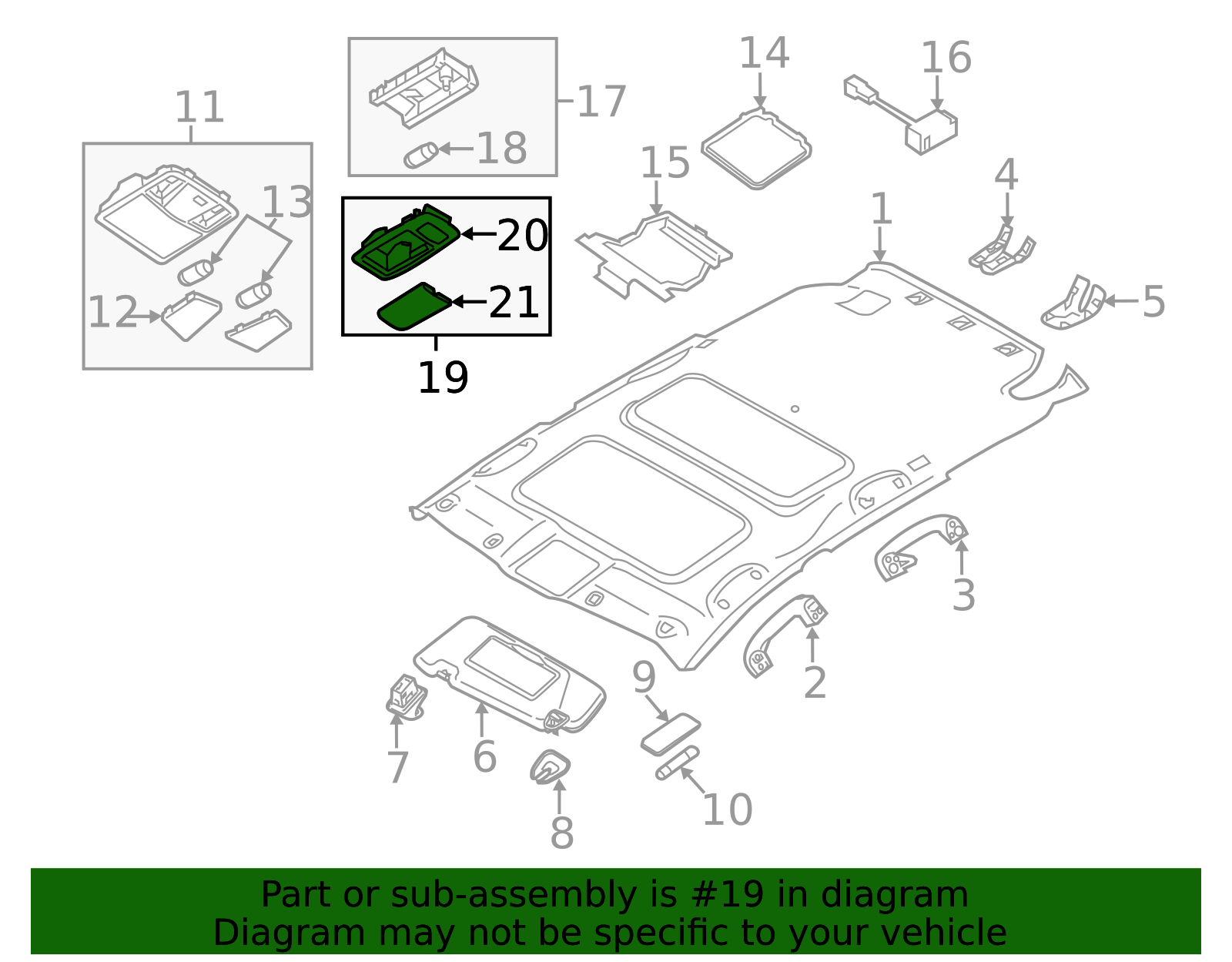 26462-JK00A - Dome Light Official Nissan Parts Store