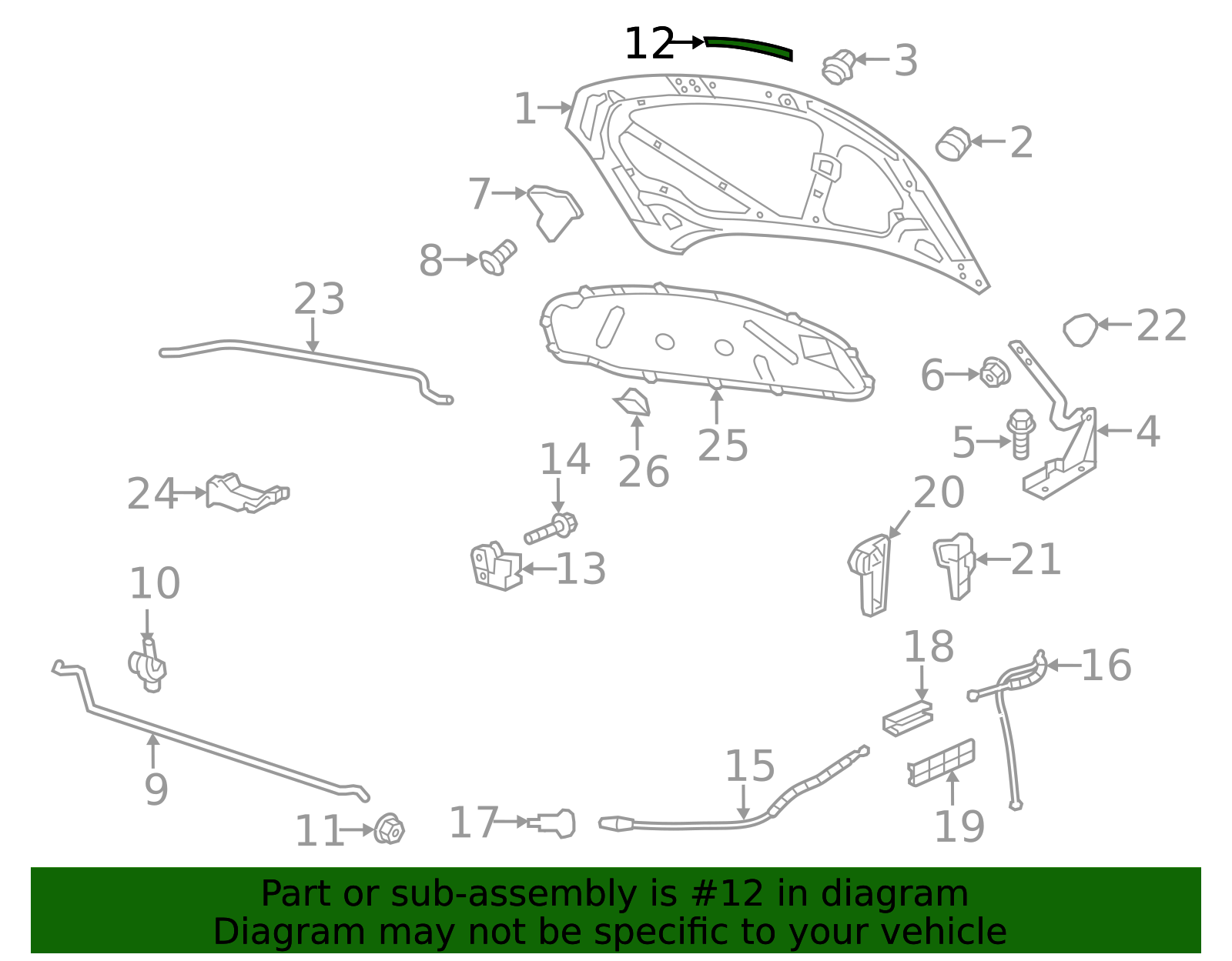 5C6-823-707 - High-Quality Hood Seal for 2011-2018 Volkswagen Jetta ...