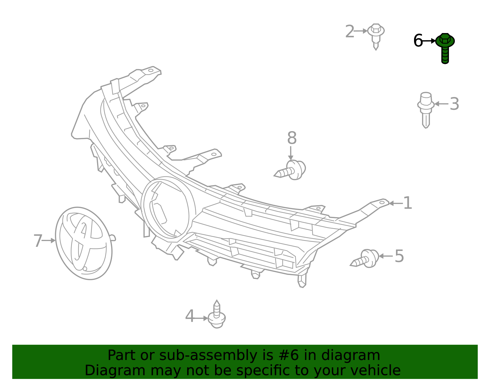 Genuine Toyota Interior Grab Bar Bolt part# 90119-A0296 for 2015-2025 ...