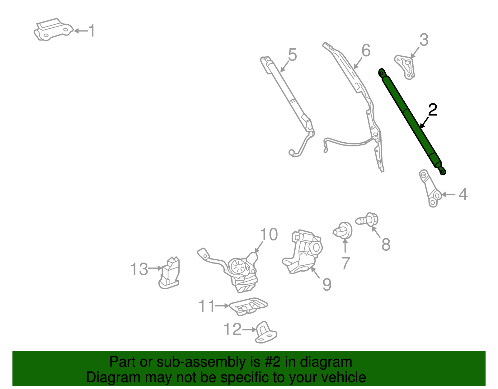 68960-0WA31 - Lift Cylinder 2015-2021 Lexus | Longo Lexus Parts