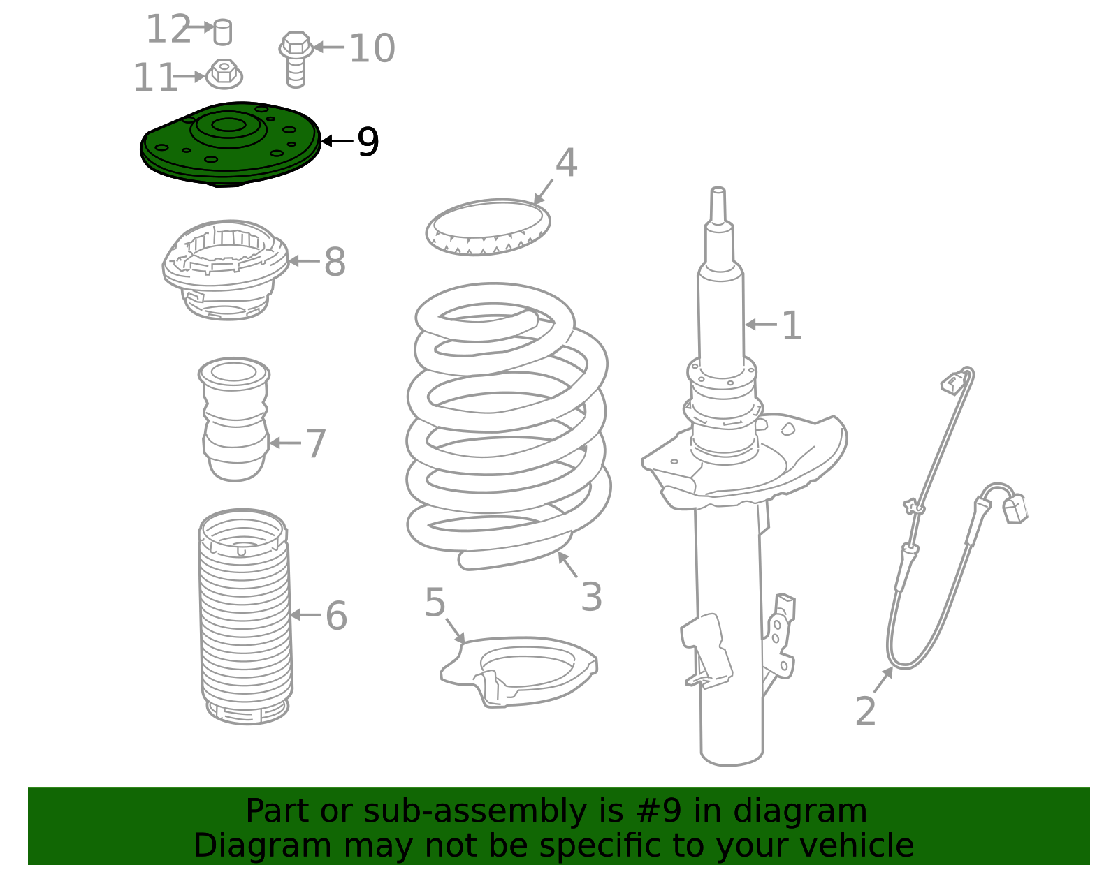 2019-2025 Land Rover | Strut Mount | LR115224 | Express Land Rover Parts