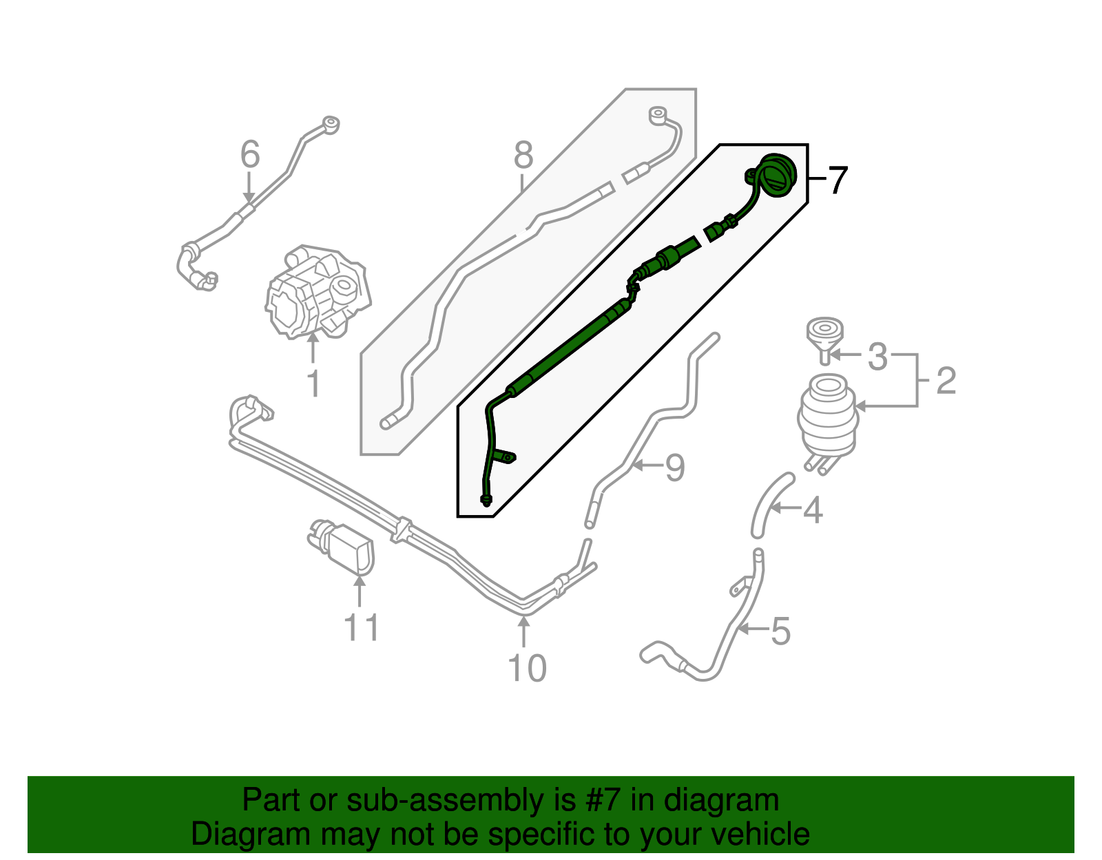 4F1-422-893-AF - Power Steering Pressure Hose 2005-2011 Audi A6 Quattro ...