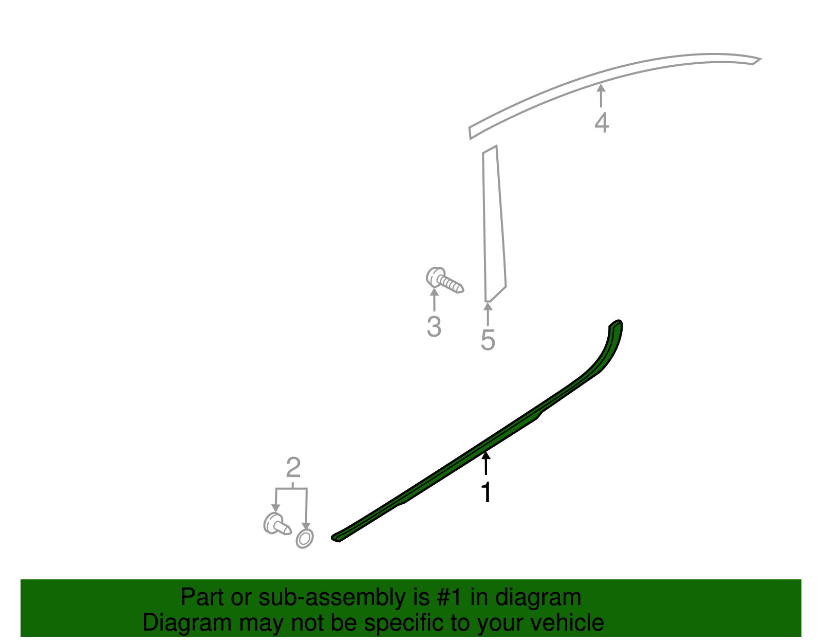 83210-A7510 - Belt Molding 2014-2016 Kia Forte5 | Kia.Parts Store