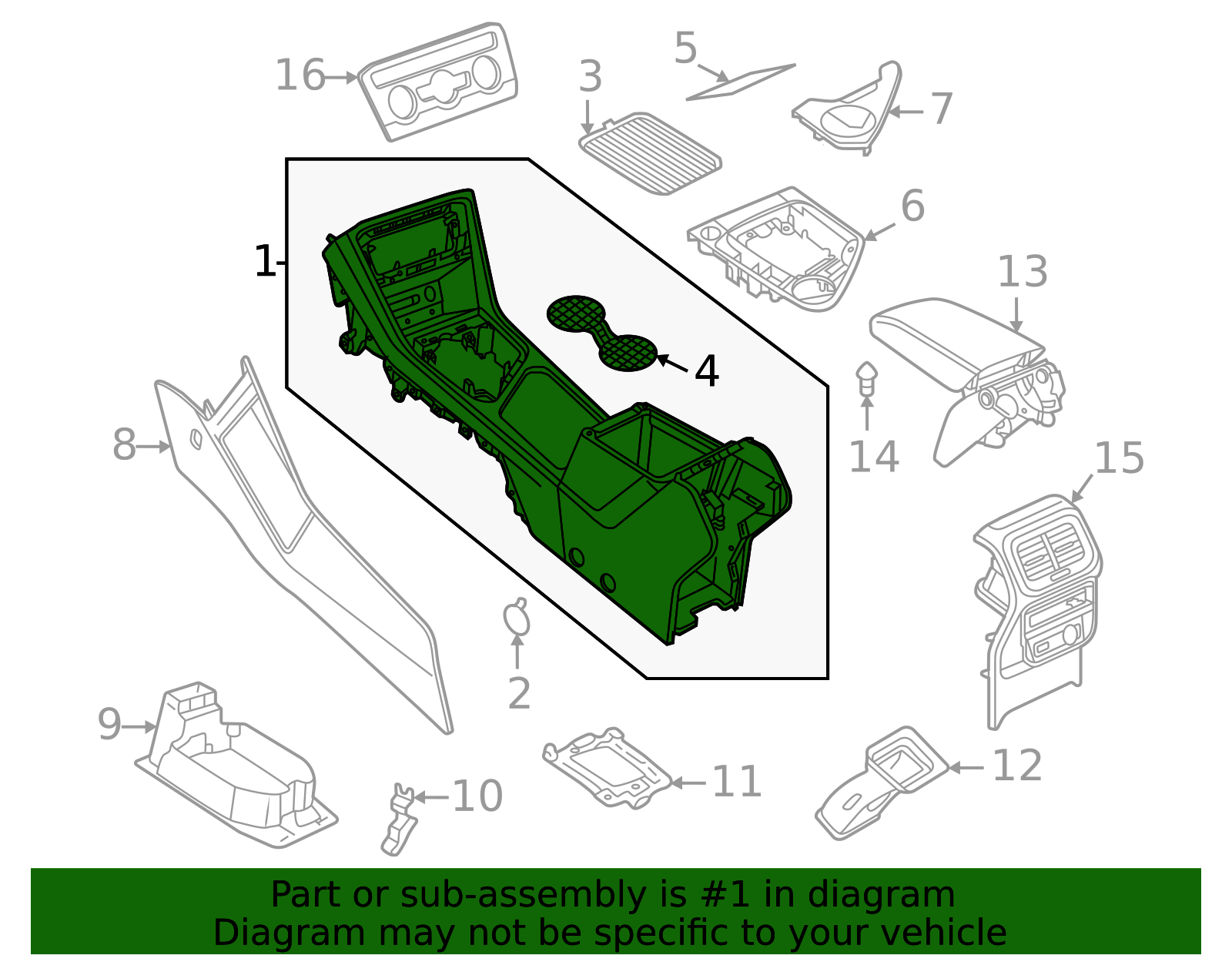 Center Console - Restore OEM Interior Design 2GJ-863-241-A-82V ...