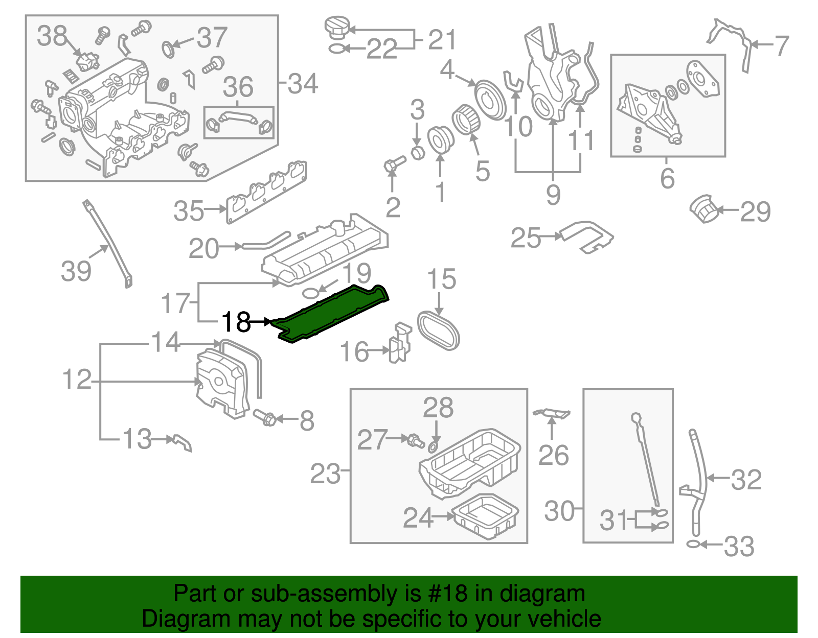 2004-2012 Hyundai Valve Cover Gasket 22441-23800 | OEM Parts Online