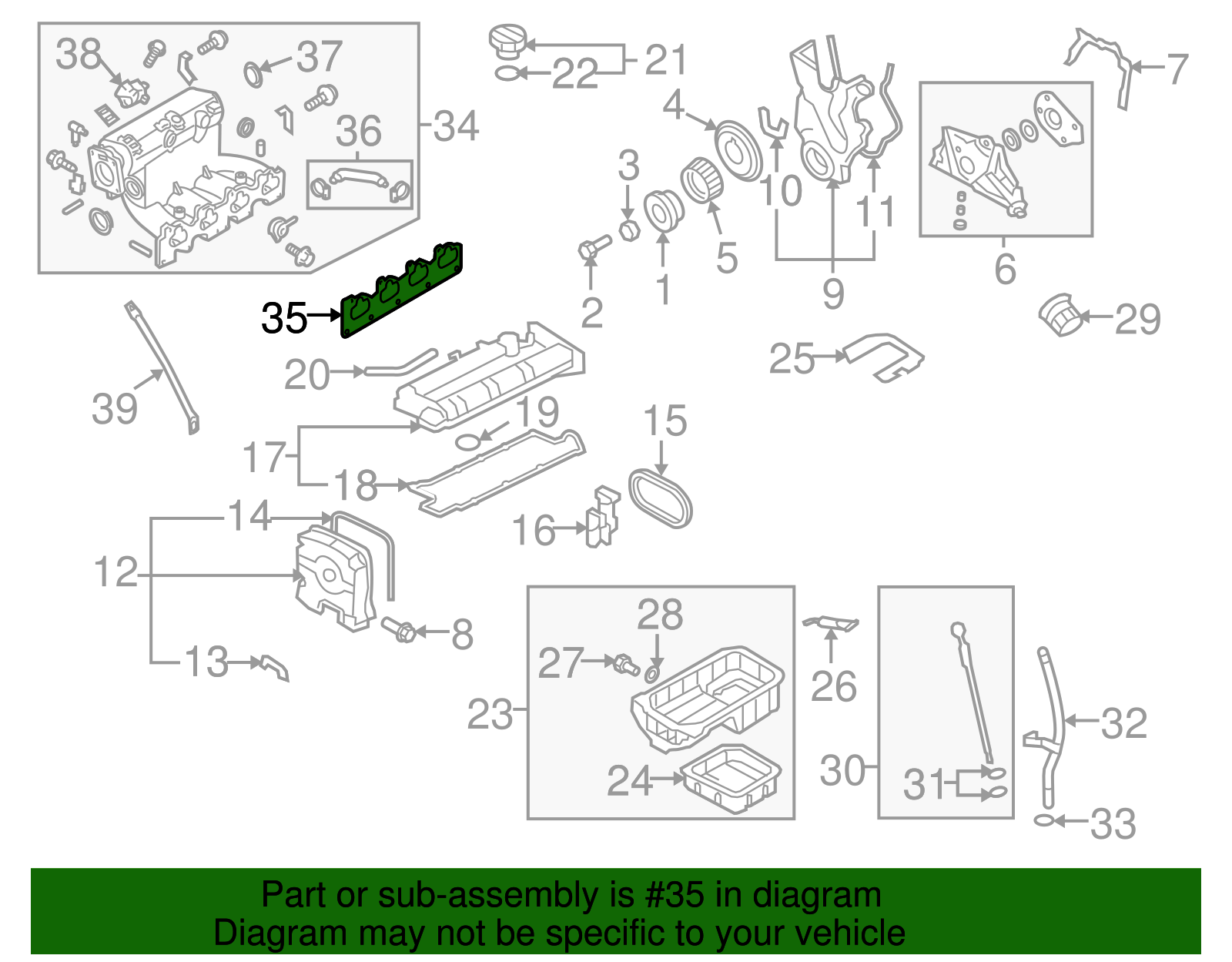 28411-23600 - High-Quality Engine Intake Manifold Gasket for 2001-2012 ...