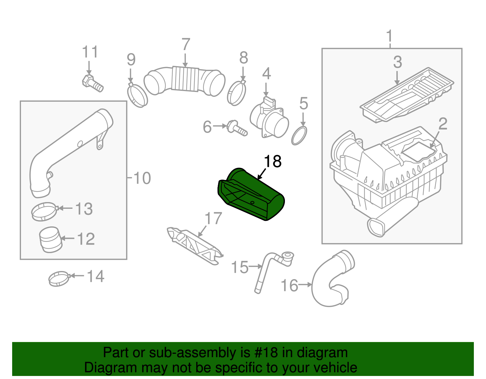 Air Intake Hose - Seamless OEM Engine Airflow 8U0-805-962-A ...