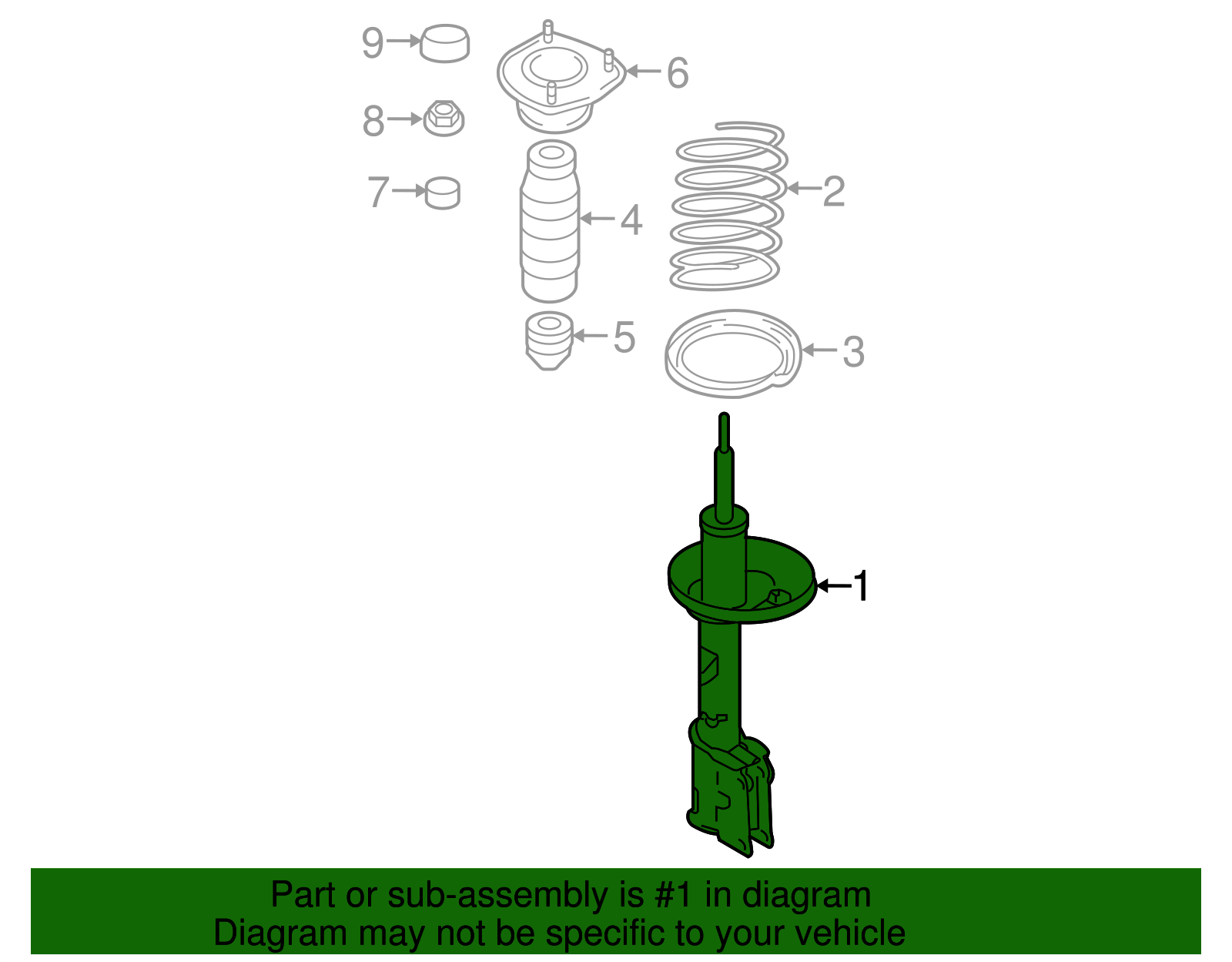 Hyundai - 55360-2C300 - Suspension Strut - 2003-2005 Hyundai Tiburon ...