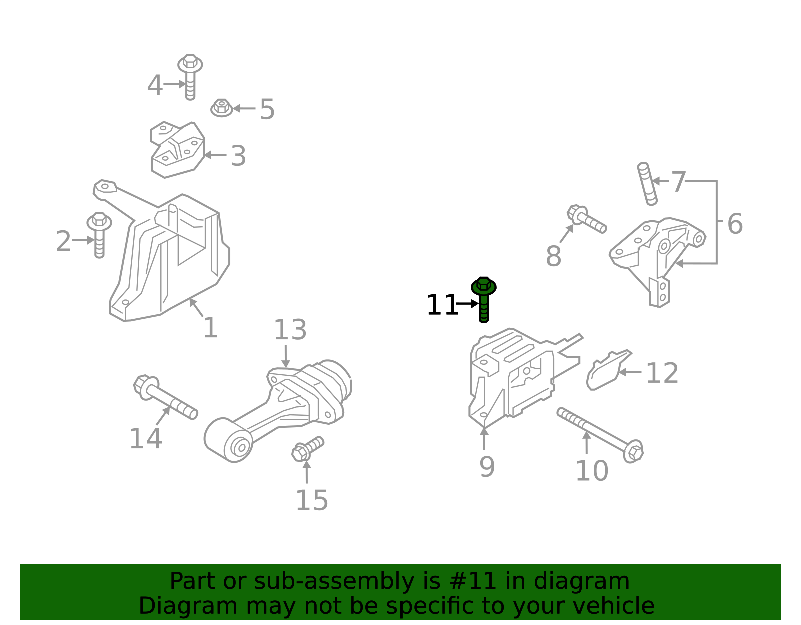 11252-10306P - Trans Mount Bolt 2005-2025 Kia | Kia.Parts Store