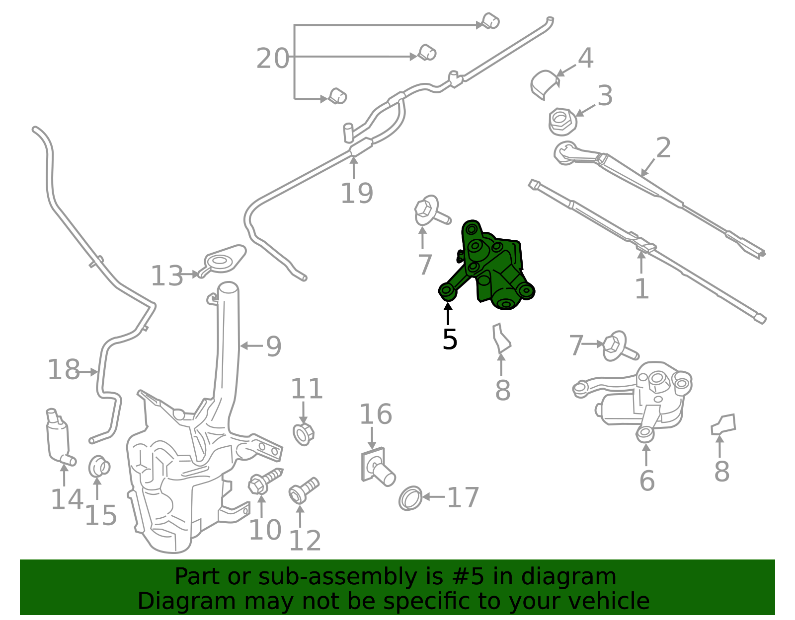 2013-2020 Ford Motor Assembly Wiper WM-1001 | Ford OEM Parts Outlet