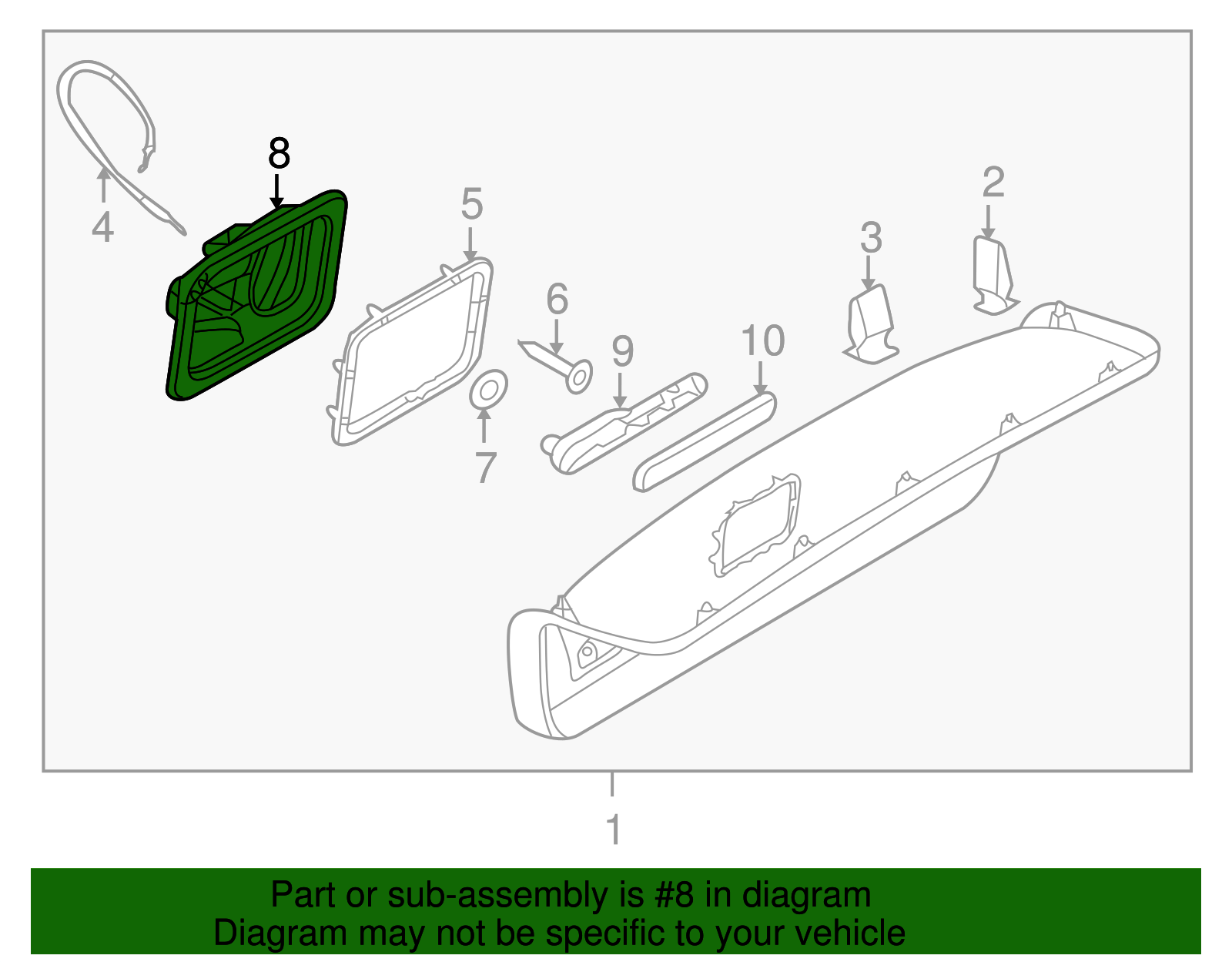 4F5-867-969-B - 2005-2010 Volkswagen Jetta - Handle Bezel | Quick VW Parts
