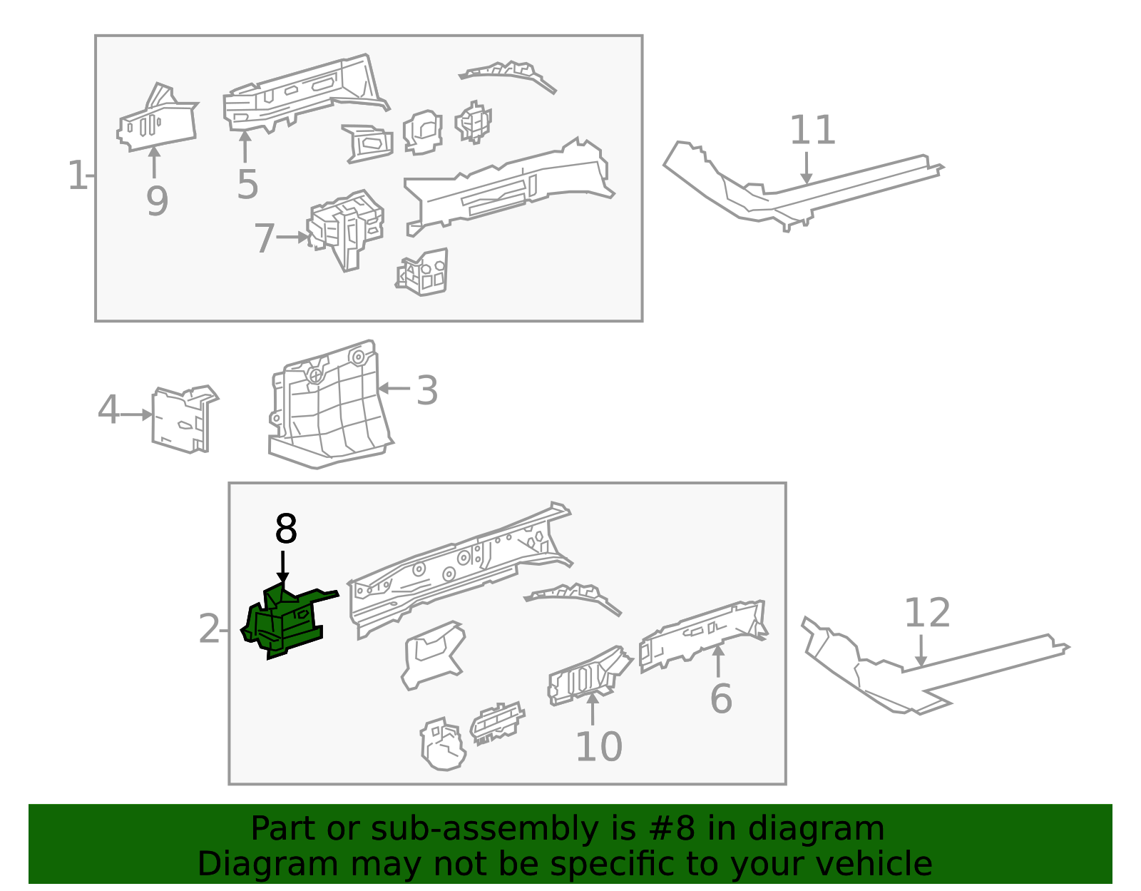57014-06021 - High-Quality Frame Rail End for 2019-2025 Lexus ...