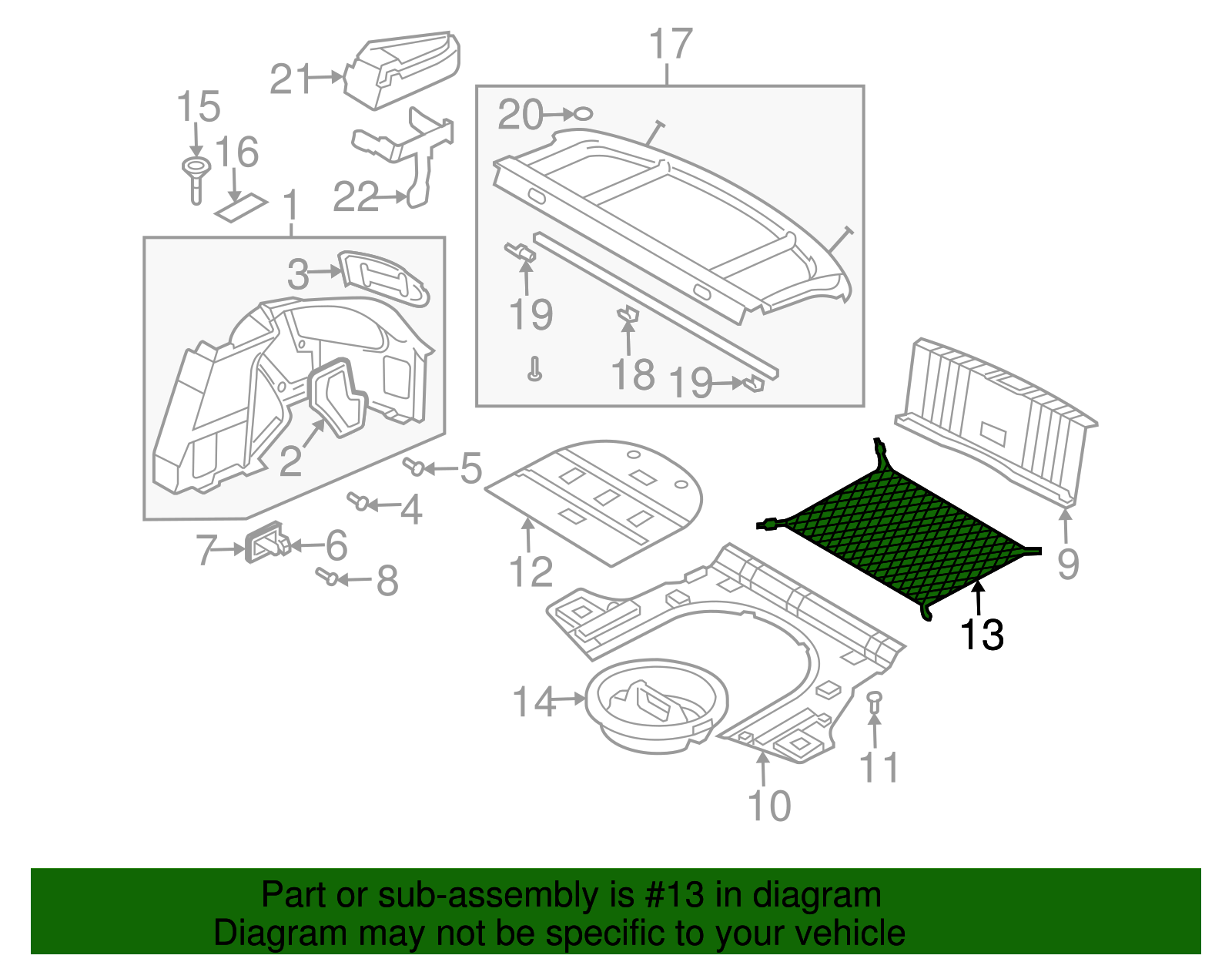 85790-2C100 - Cargo Net - Envelope - 2003-2006 Hyundai Tiburon | World ...