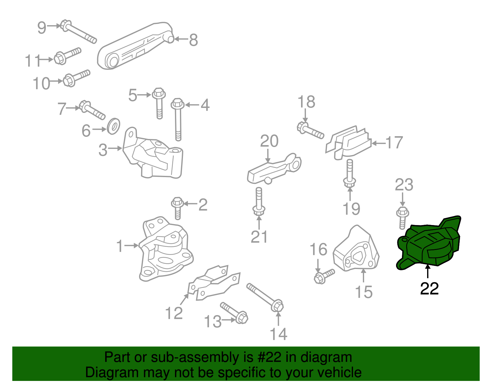 2016-2022 Volvo Mount 32255204 | TascaParts.com