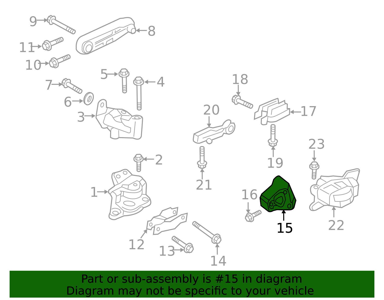2022-2025 Volvo Engine Torque Strut Mount 32324622 | TascaParts.com