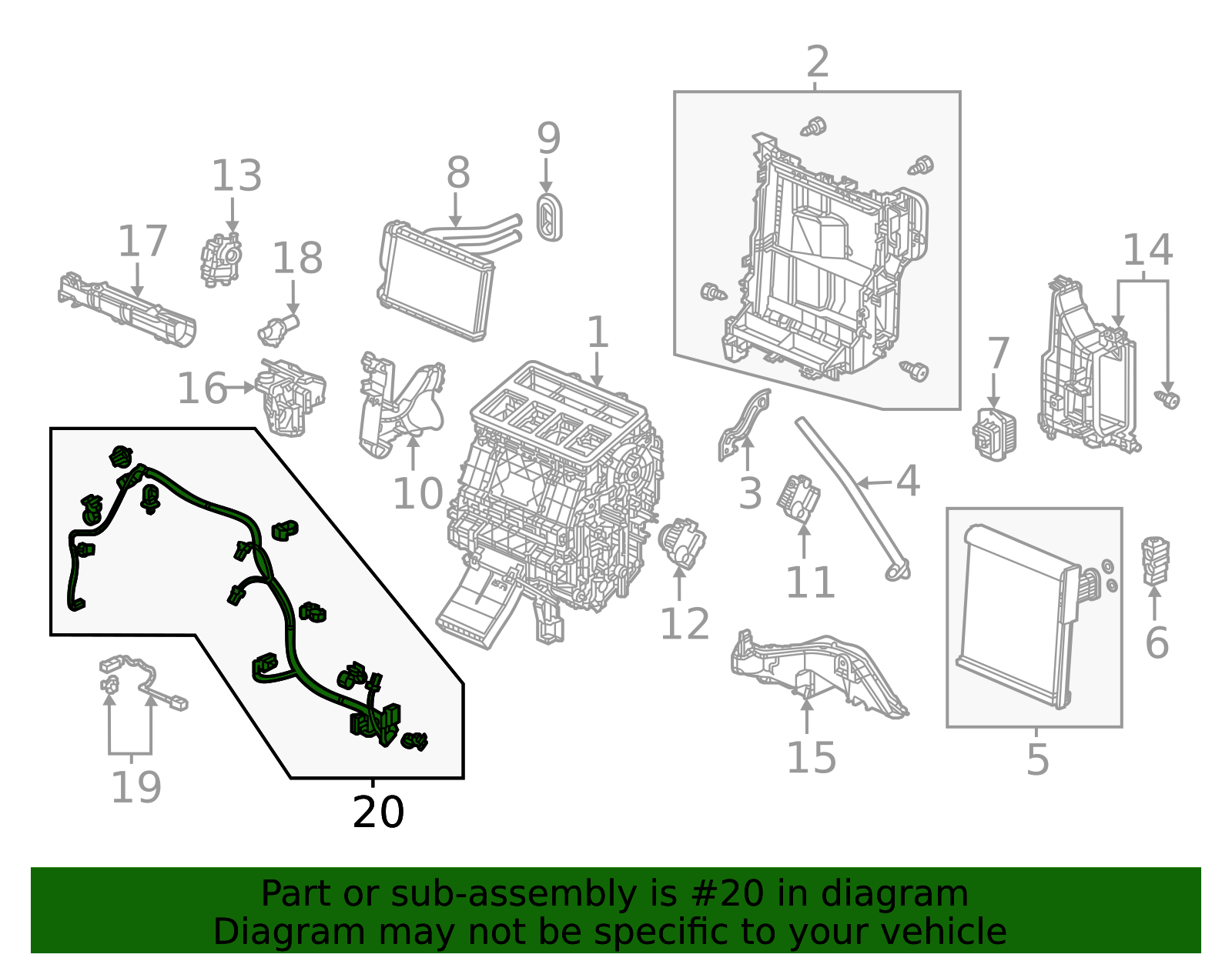 80650-T21-A40 - 2022-2025 Honda - HVAC System Wiring Harness | Genuine ...