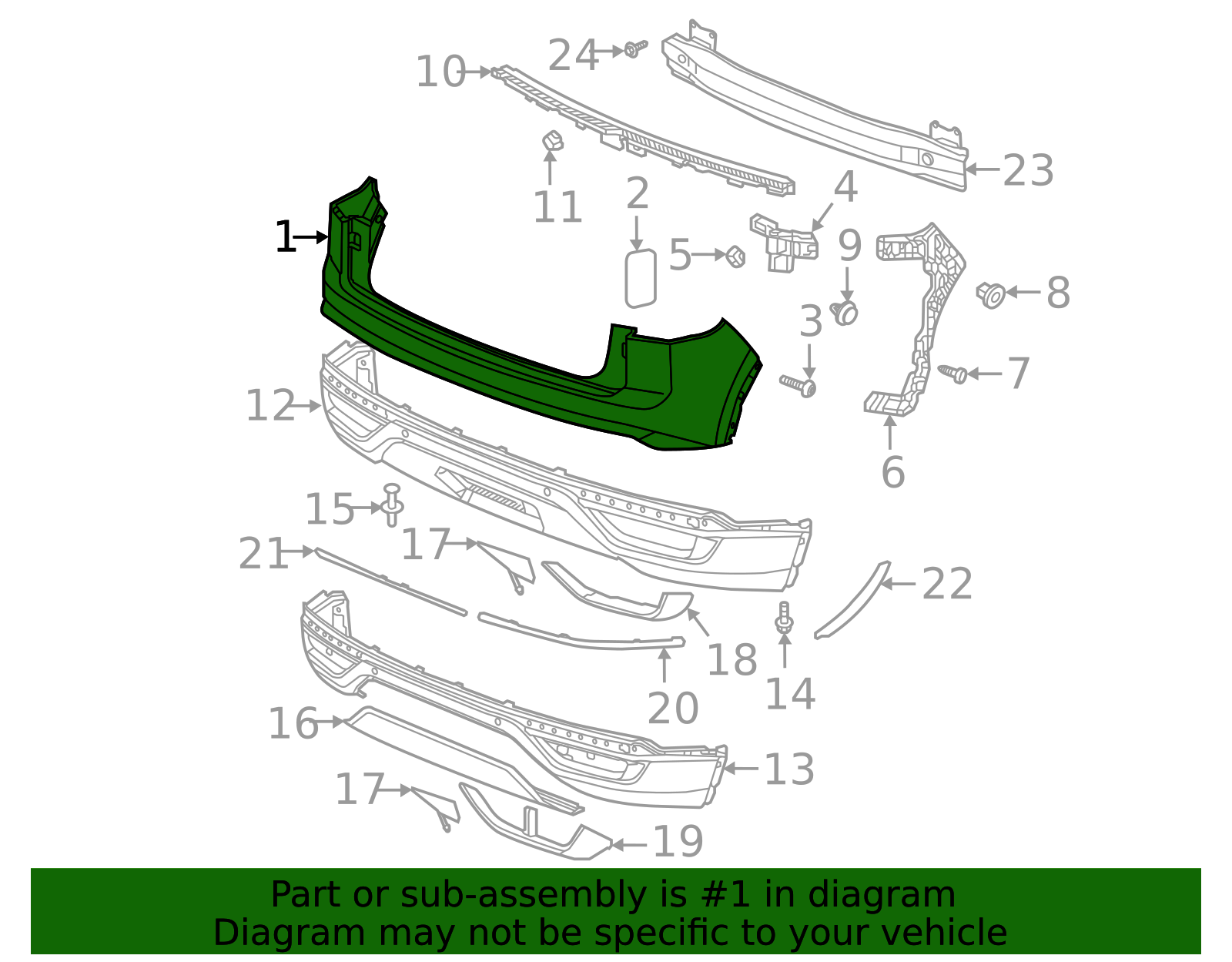 3CN-807-221-D-GRU - Bumper Cover 2020-2023 Volkswagen | Wolfsburg Parts ...