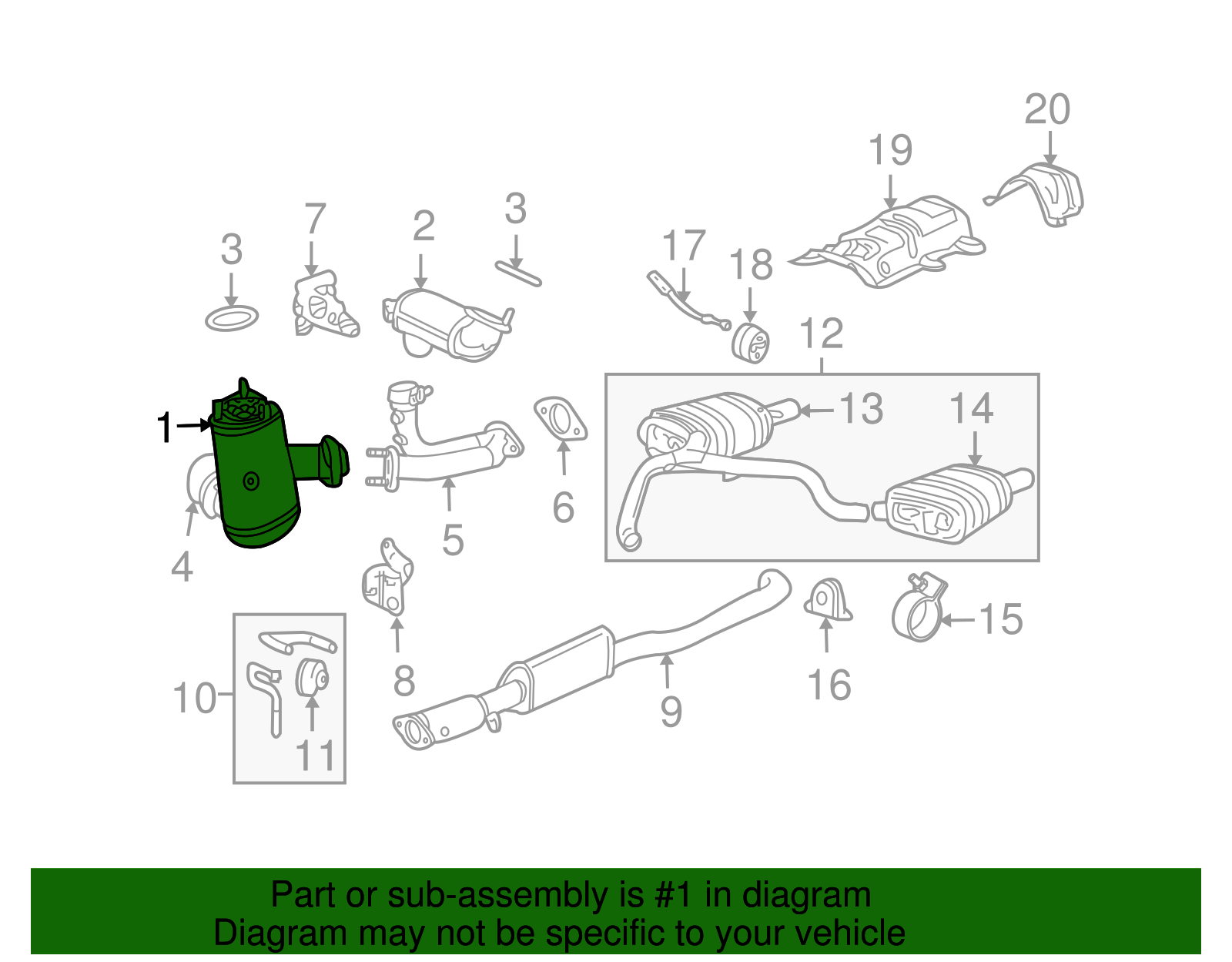 2005-2008 Jaguar X-Type Catalytic Converter C2S37066 | OEM Parts Online