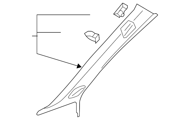 2018-2024 Audi Windshield Pillar Trim 8W0-867-233-D-1OK | Audi OEM ...