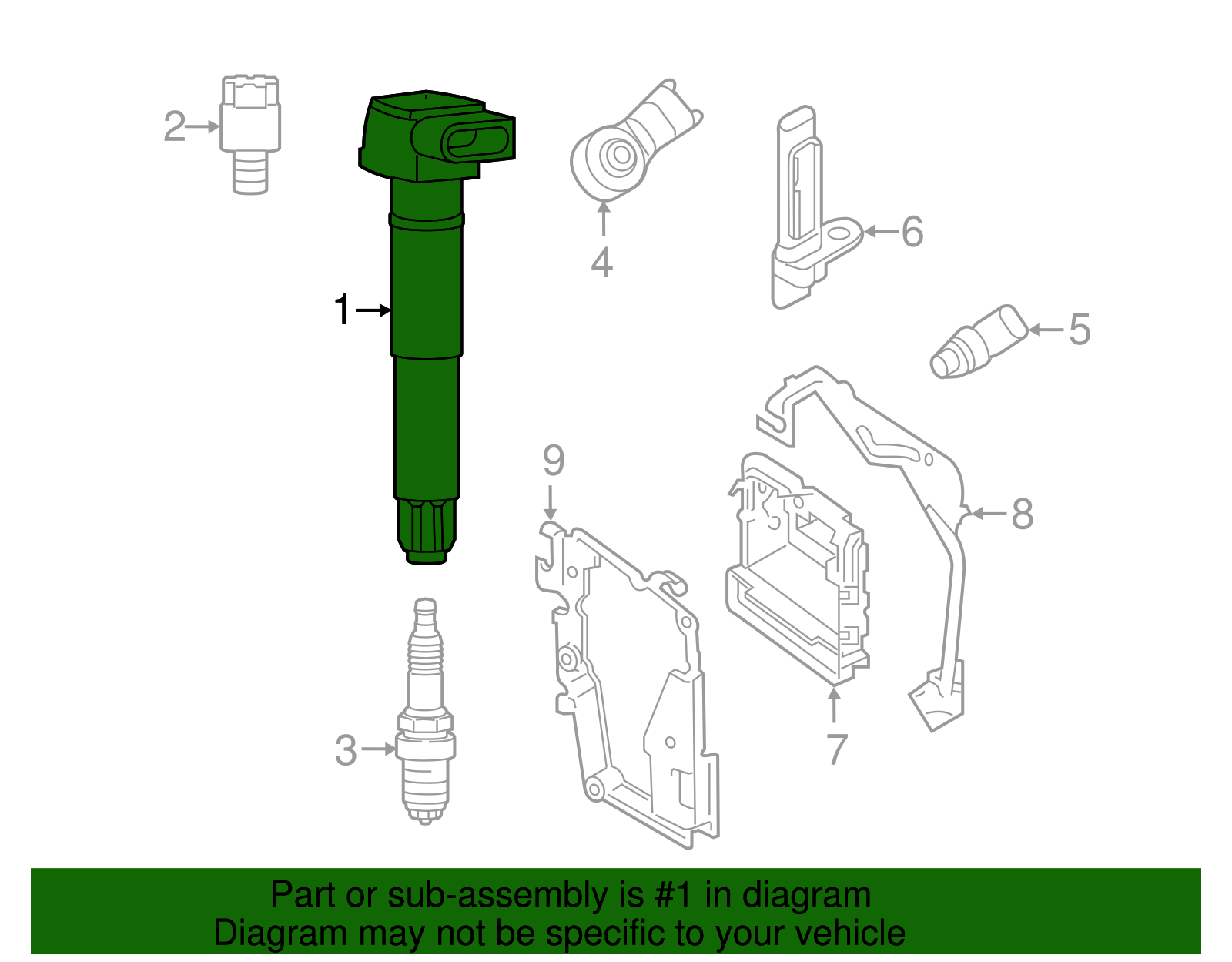 2017-2025 Porsche Ignition Coil 9A7-905-110 | OEM Parts Online