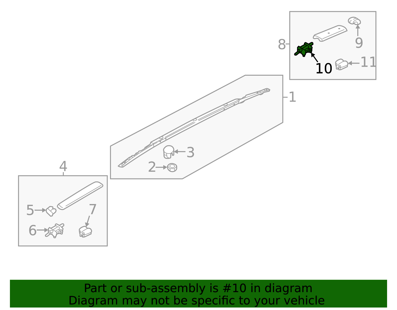 2021-2025 Kia Seltos Roof Molding Retainer Clip 87252-Q5000 ...