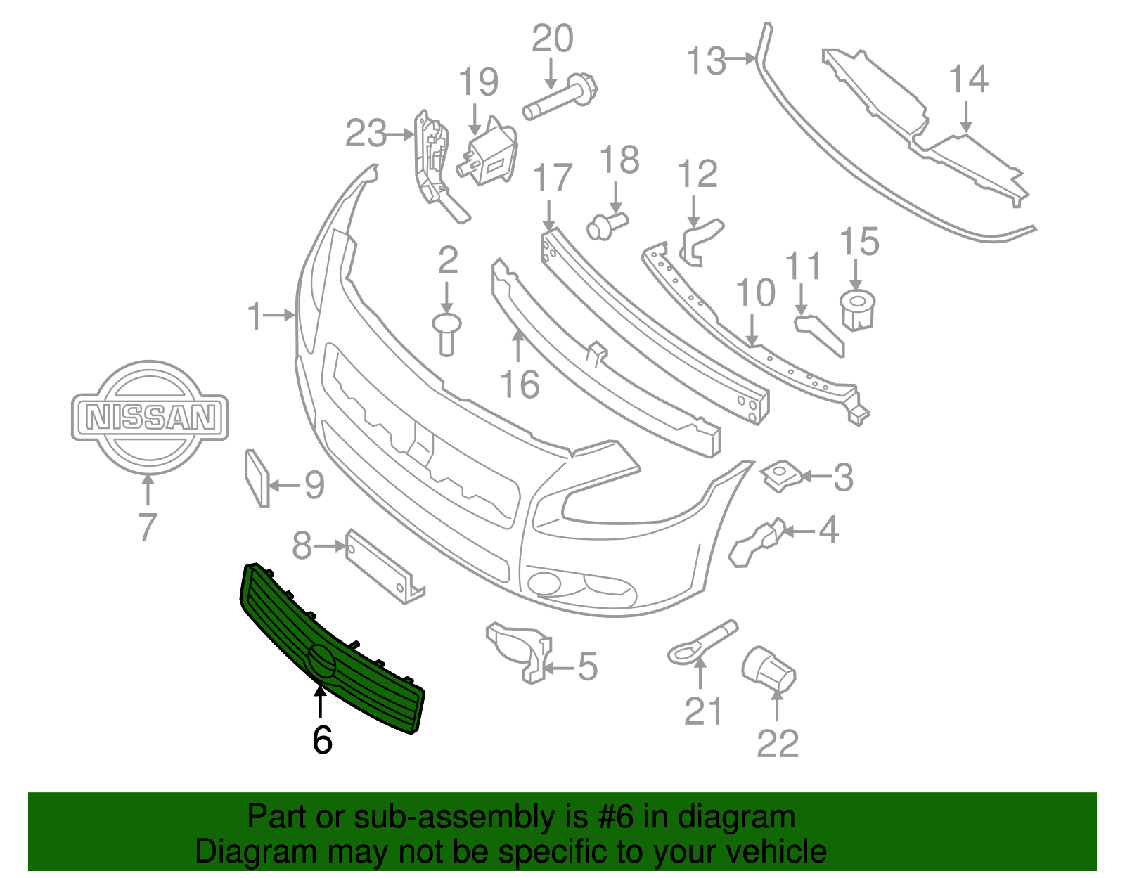 62070-9N00A - 2009-2011 Nissan Maxima - Grille | Anicra Nissan Parts