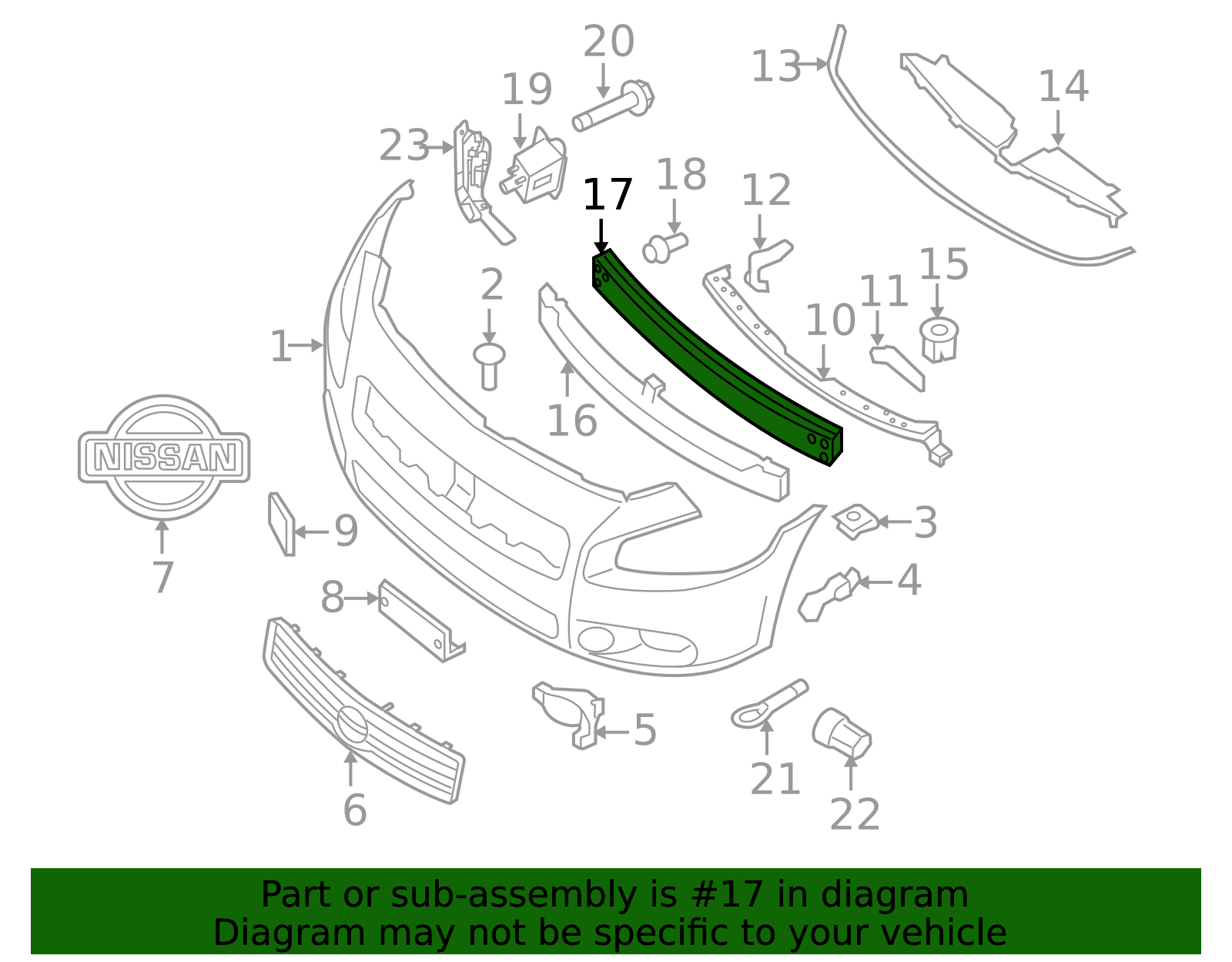 2009-2014 Nissan Maxima Reinforcement 62030-9N00A | My Nissan Part