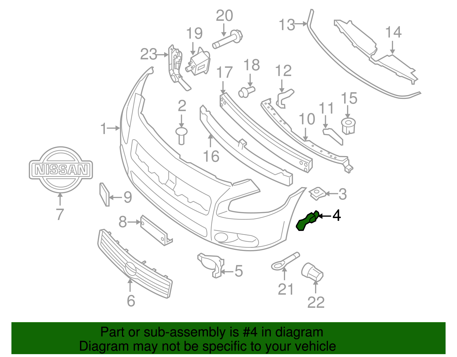 2009-2014 Nissan Maxima Side Bracket 62220-9N00A | Nissan Parts Plus
