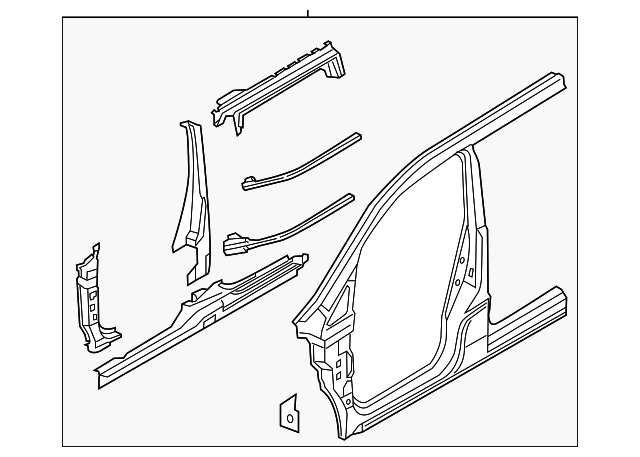 19317536 - Driver Side Door Frame 2015-2018 Chevrolet City Express ...