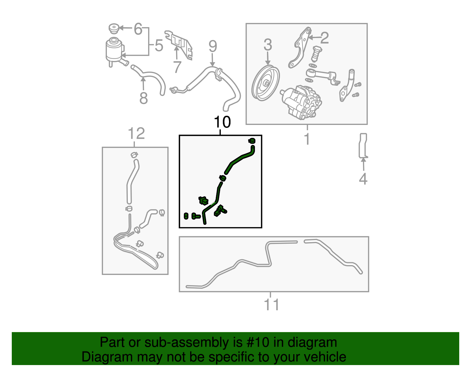 2002-2009 Nissan Power Steering Hose 49721-8J000 | Nissan Parts Central