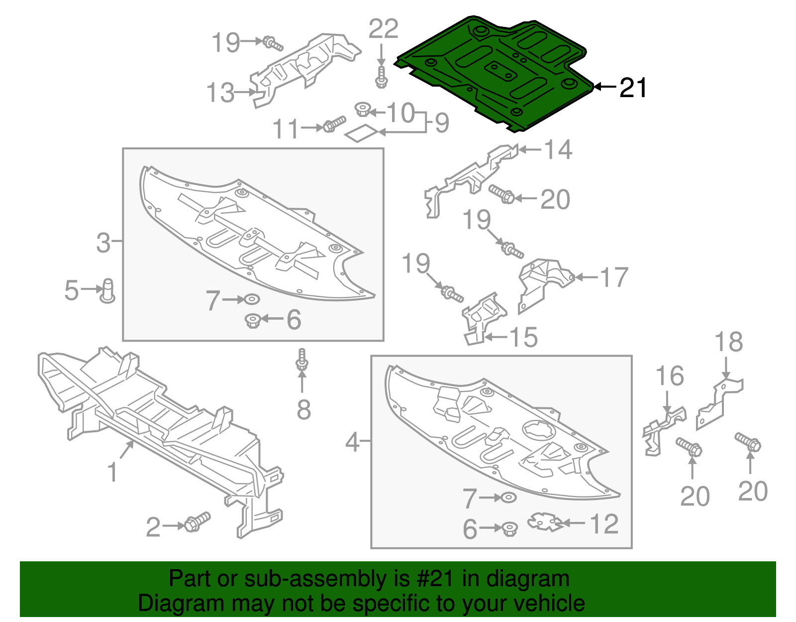 29140 J5300 - Rear Deflector 2018-2021 Kia Stinger | Kia.Parts Store