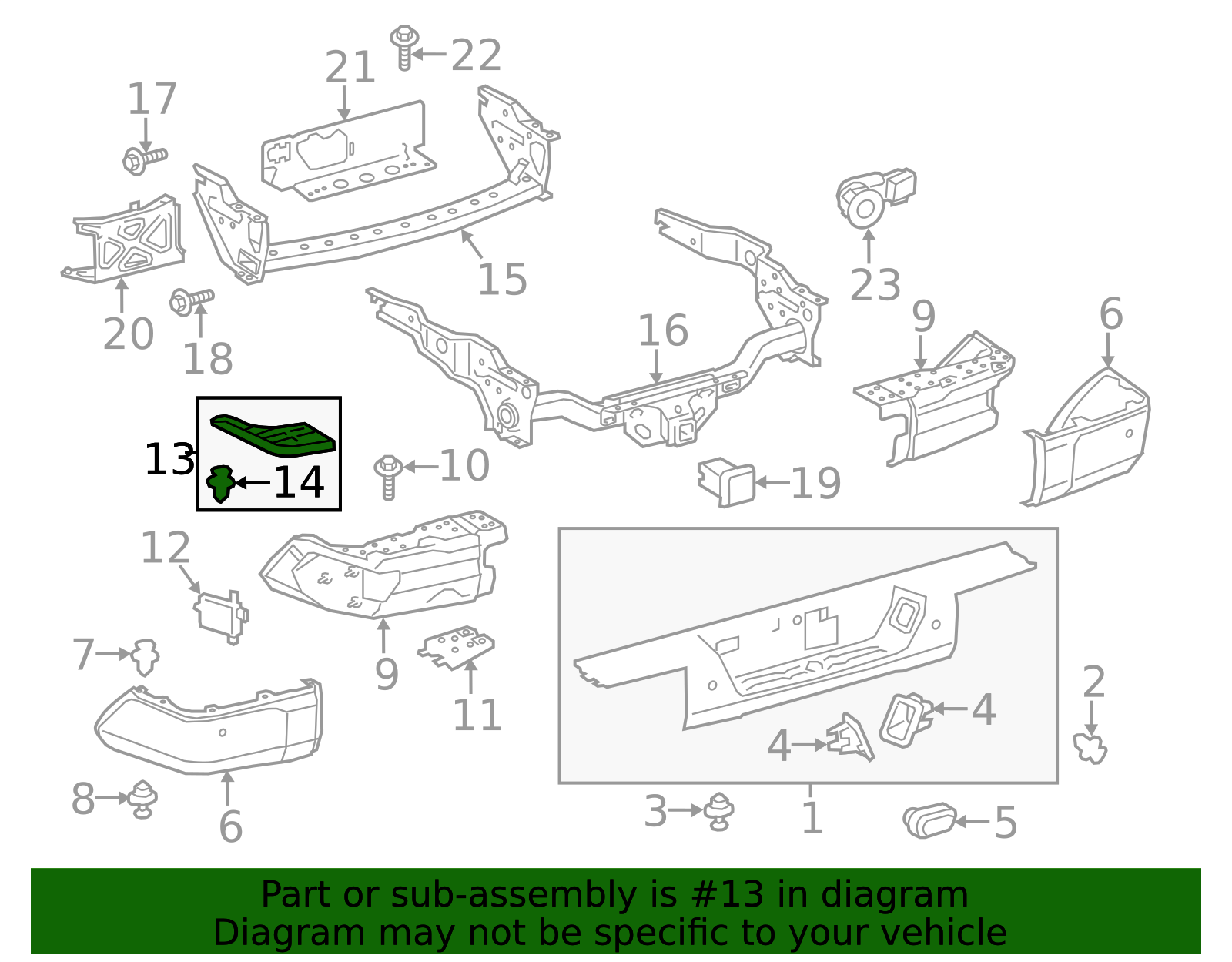 52164-0C060 - Bumper Corner Cover (Left, Rear) - 2014-2021 Toyota ...