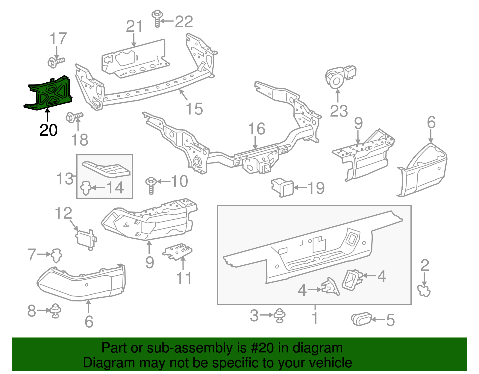 2014-2021 Toyota Tundra Bumper Corner Cover Bracket (Left, Right, Rear ...