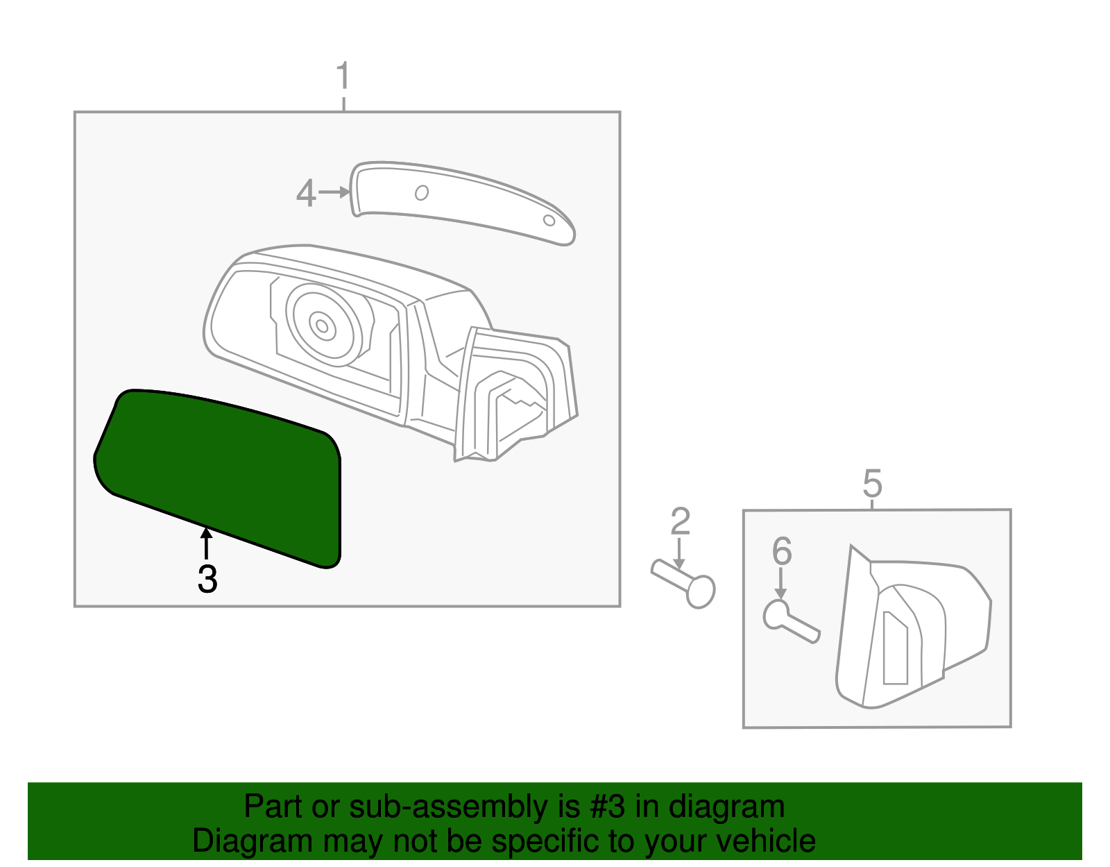 Hyundai - 87621-3Y500 - Mirror Glass - 2013-2017 Hyundai | OEM Hyundai ...
