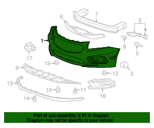 2015-2016 Chevrolet Front Bumper Cover 94525910 GM | GMPartsDirect.com