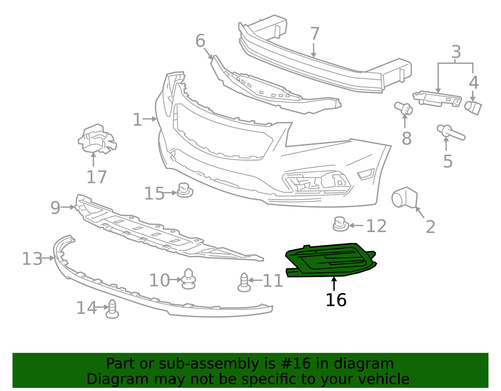2015-2016 Chevrolet Bezel 94516102 GM | GMPartsDirect.com