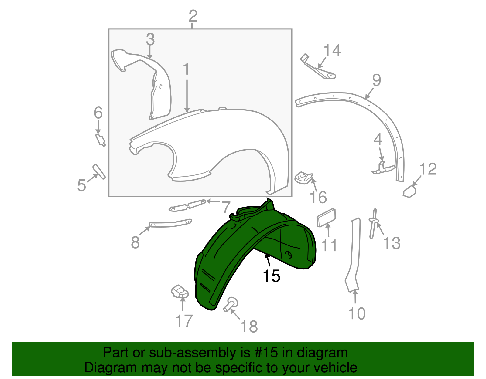 2006-2010 Volkswagen Beetle Fender Liner 1C0-809-961-G | OEM Parts Online