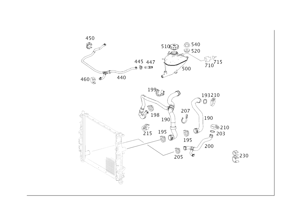 164-500-58-75 - Coolant Hose 2007-2009 Mercedes-Benz | Mercedes-Benz ...