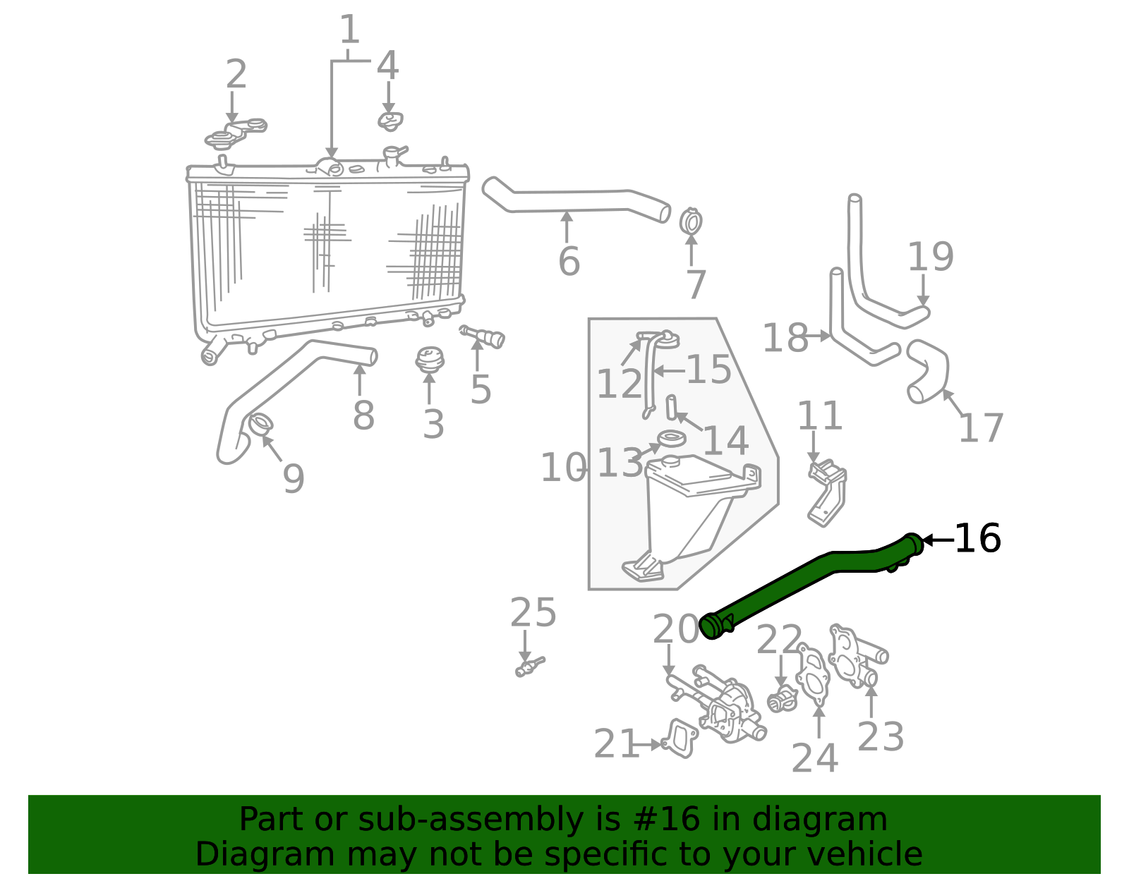 25461-26000 - High-Quality Engine Coolant Bypass Pipe for 1996-2005 ...