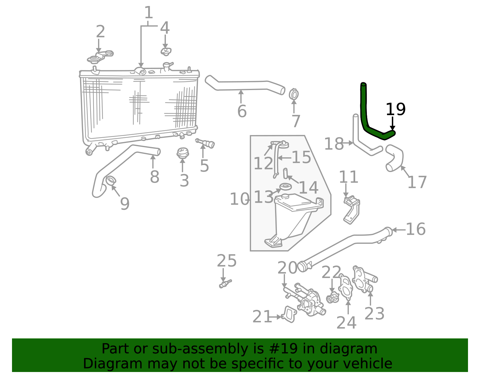 2001 Hyundai Accent HVAC Heater Hose 97310-25160 | MotorMotor