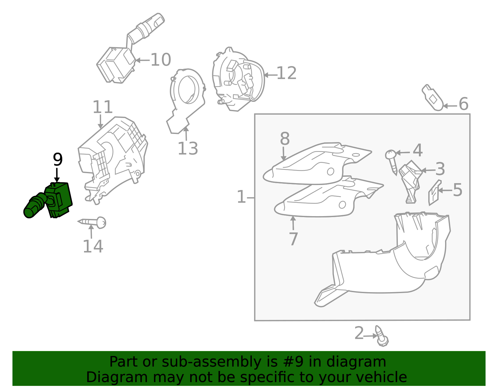 Mazda Combination Switch - OEM Turn Signal/Wiper Control - Part #BP8M ...