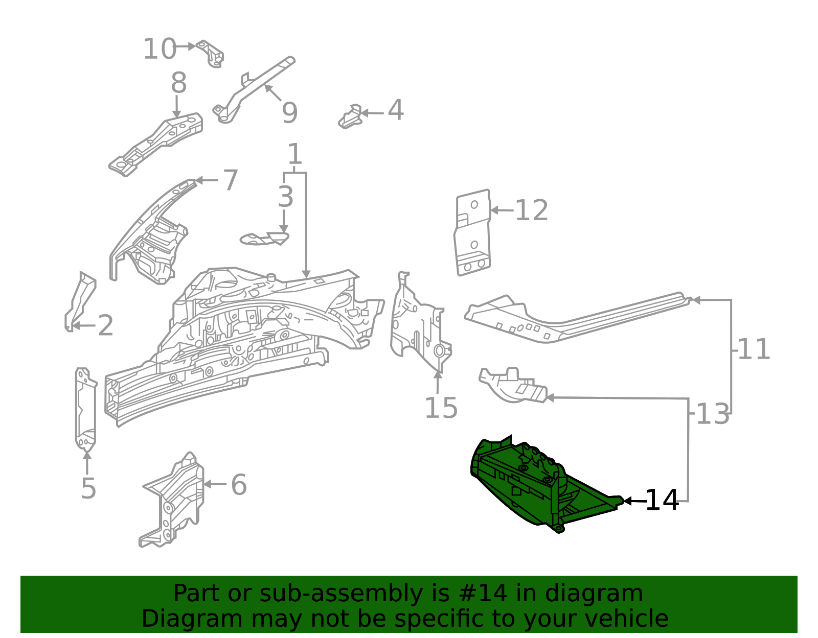 57013-50020 - High-Quality Bracket for 2021-2025 Toyota Mirai ...