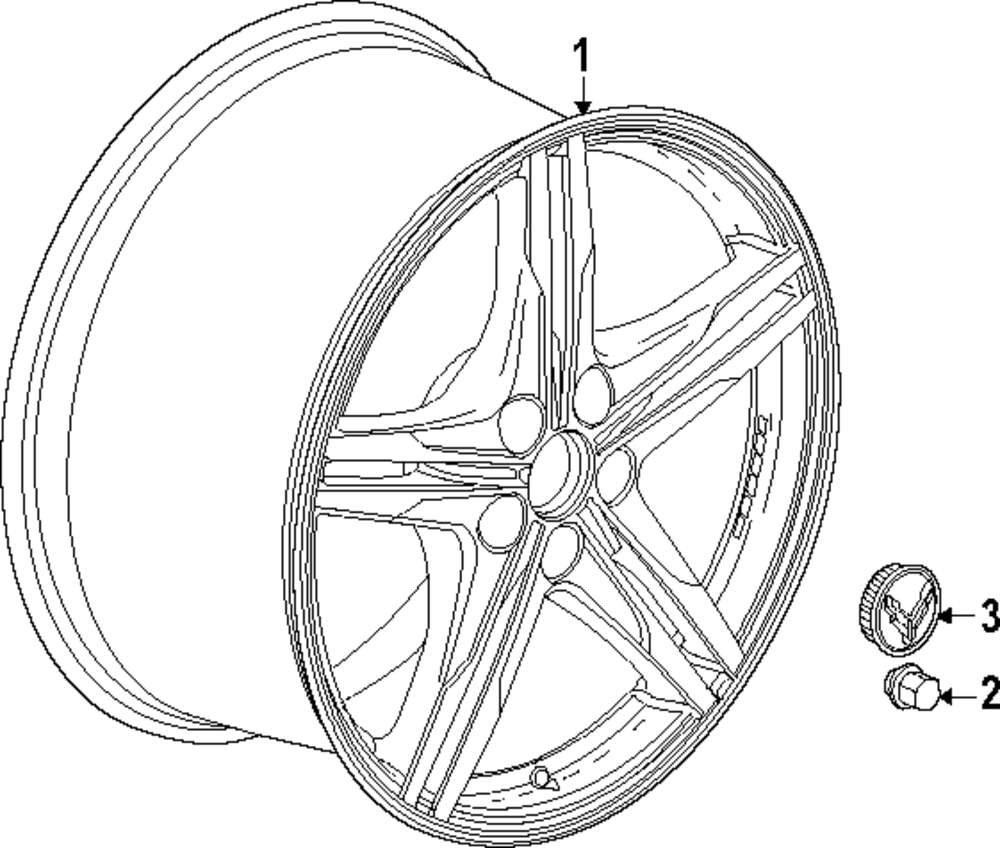 2024-2025 Chevrolet Corvette Wheel 84978027 GM | GMPartsDirect.com