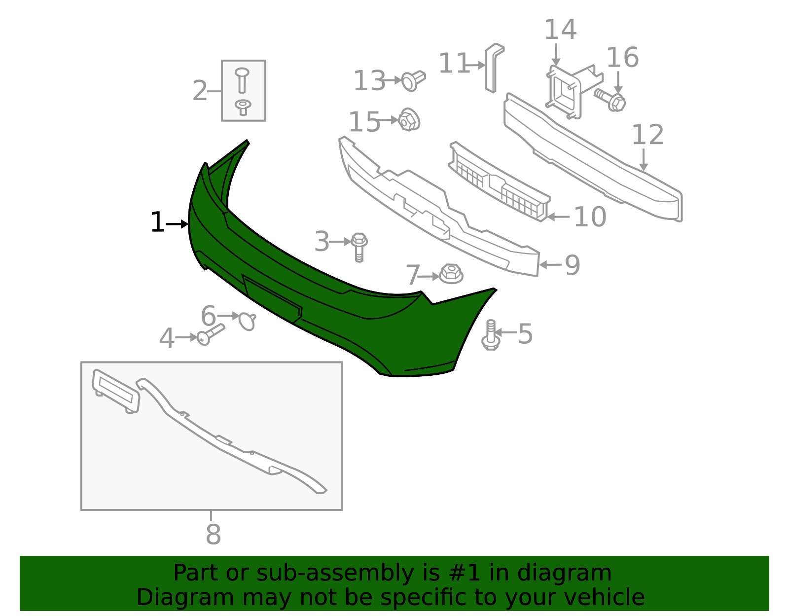2007-2008 Hyundai Tiburon Bumper Cover 86610-2C710 | QuirkParts