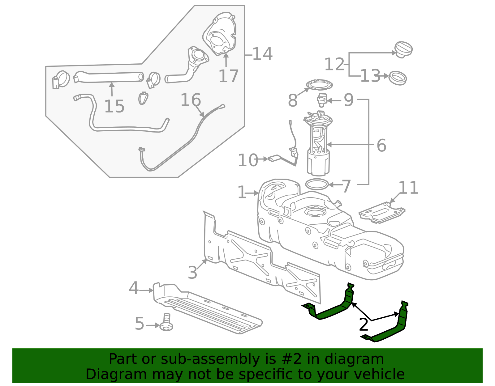 2004-2019 GM Strap-F/Tnk 23126453 | GM Parts Center