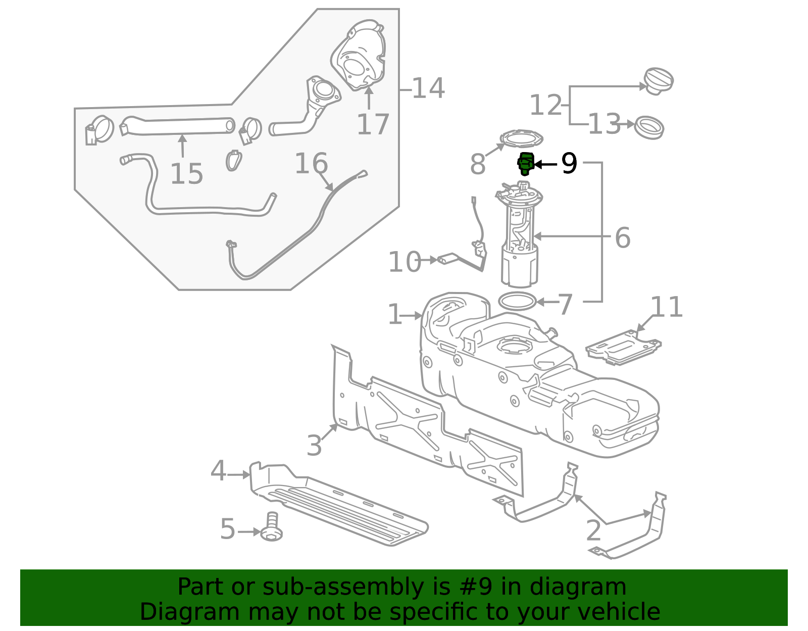 GM Parts | Genuine Fuel Tank Pressure Sensor Part# 12247409 | GM Parts ...